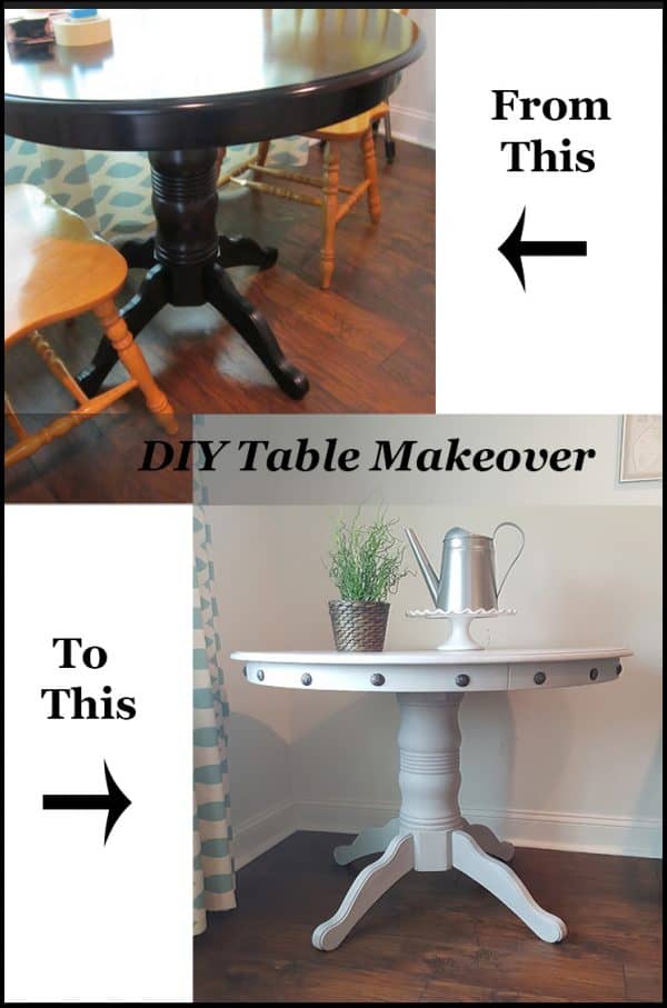 DIY Table Makeover - How to Add Nailhead Trim