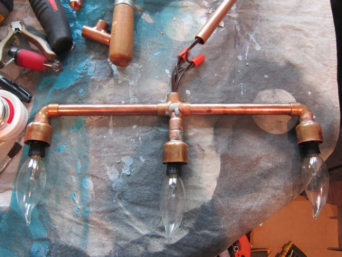 DIY Copper Light Fixture