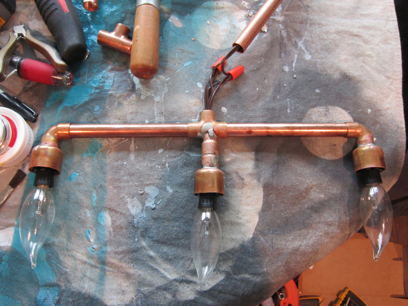 DIY Copper Light Fixture