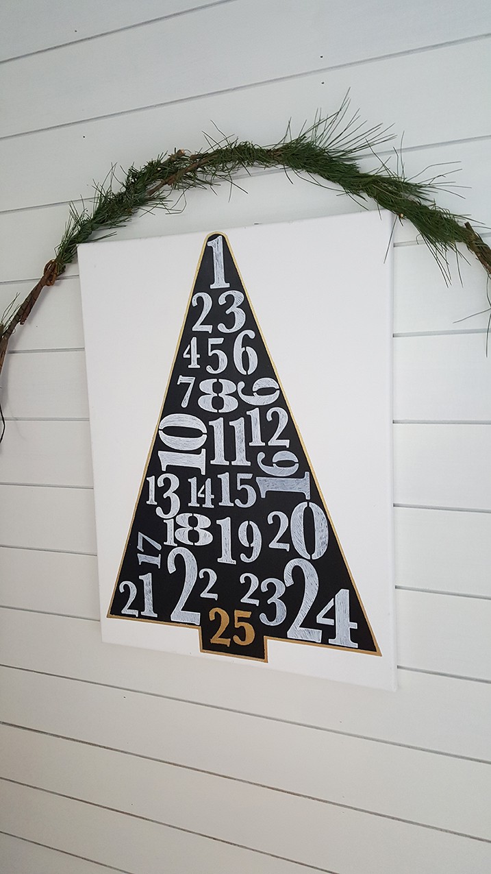Easy DIY Christmas Tree Sign - The Honeycomb Home