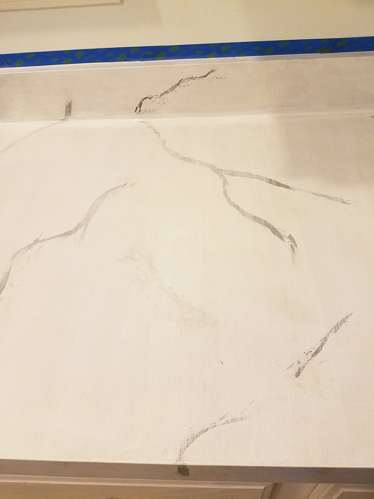 How To Paint Kitchen Countertops! - The Honeycomb Home