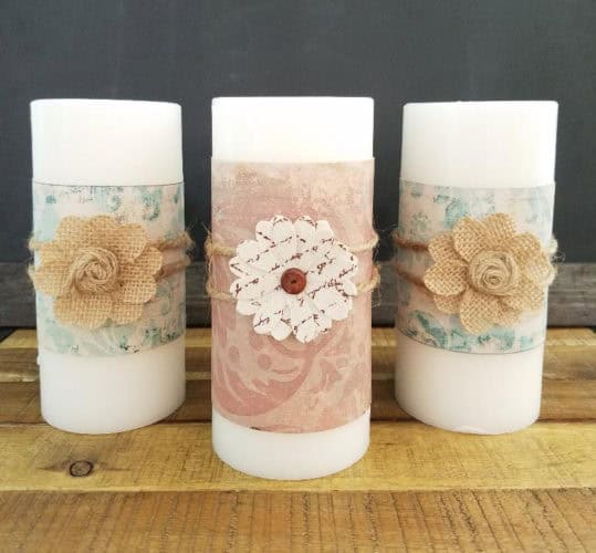 DIY Candle Wraps for Fall - The Honeycomb Home
