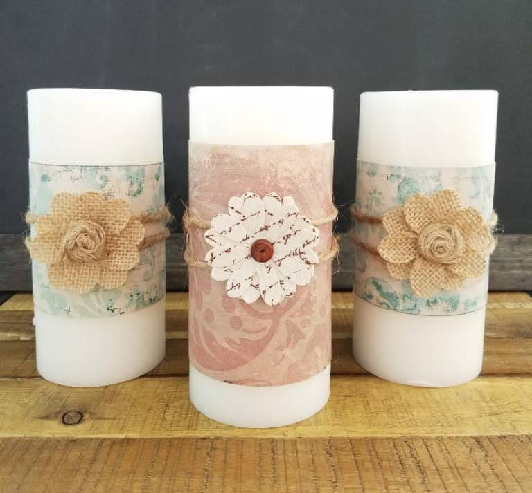 DIY Candle Wraps for Fall - The Honeycomb Home