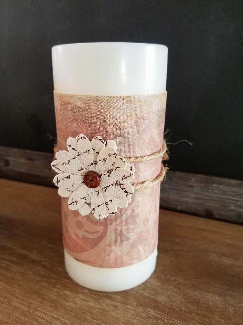 DIY Candle Wraps for Fall - The Honeycomb Home