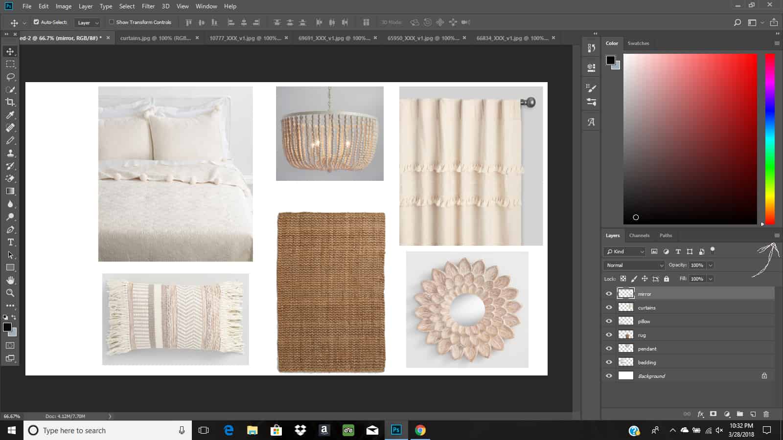 How To Make A Mood Board With Photoshop The Honeycomb Home