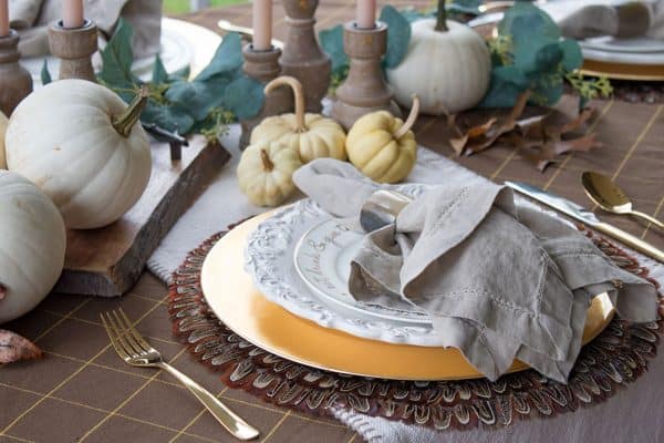 Fall Harvest Table Setting - The Honeycomb Home
