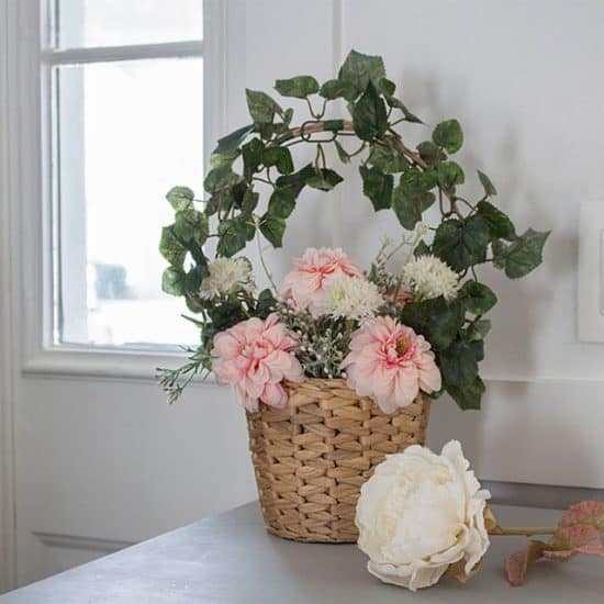 DIY Spring Flower Basket - The Honeycomb Home