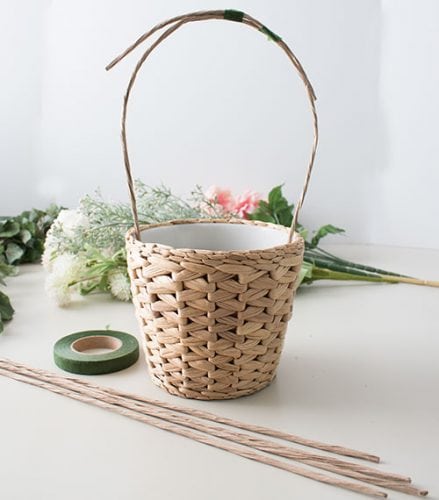 DIY Spring Flower Basket - The Honeycomb Home