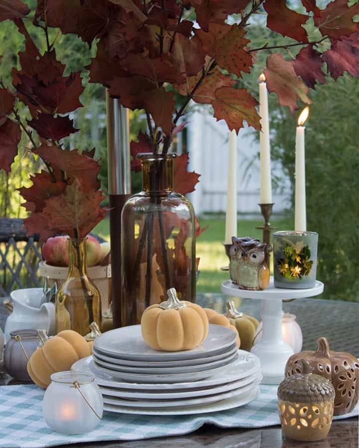 Fall Table Setting Ideas - The Honeycomb Home
