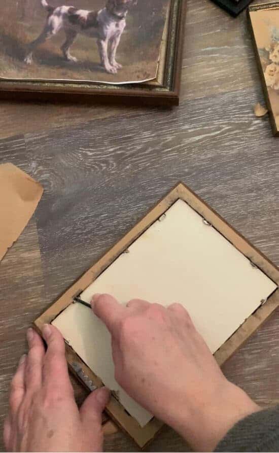 Framing Vintage Photos in old picture frames - The Honeycomb Home