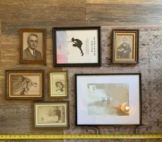 Framing Vintage Photos in old picture frames - The Honeycomb Home