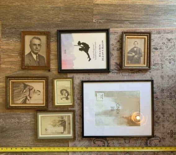 Framing Vintage Photos in old picture frames - The Honeycomb Home