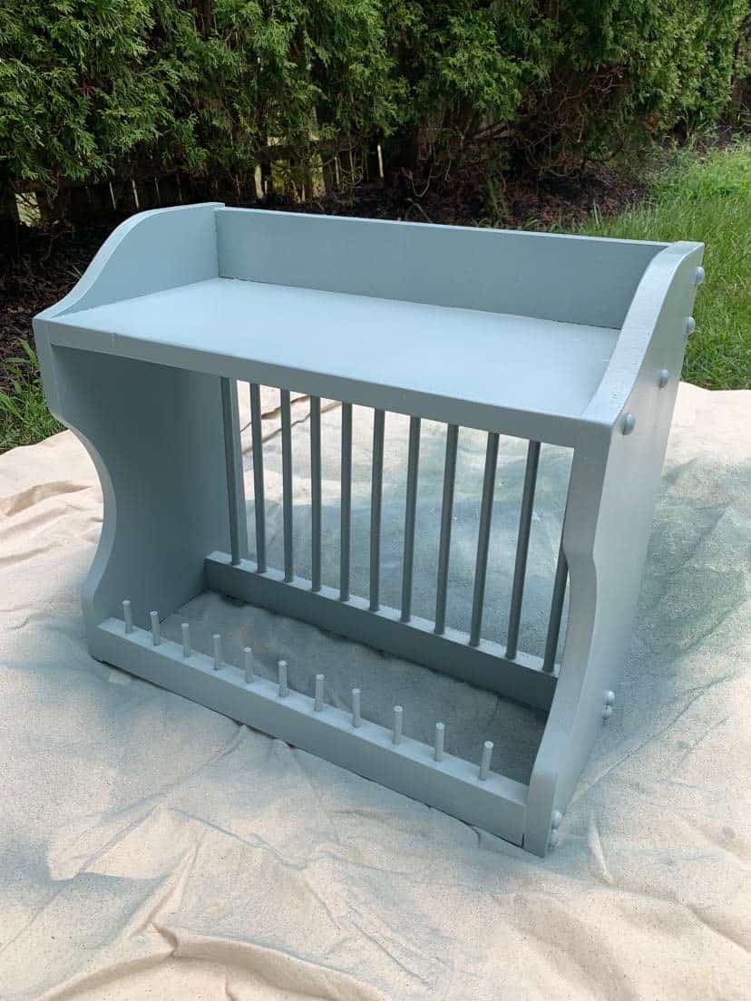 Painted Plate Rack Makeover - The Honeycomb Home