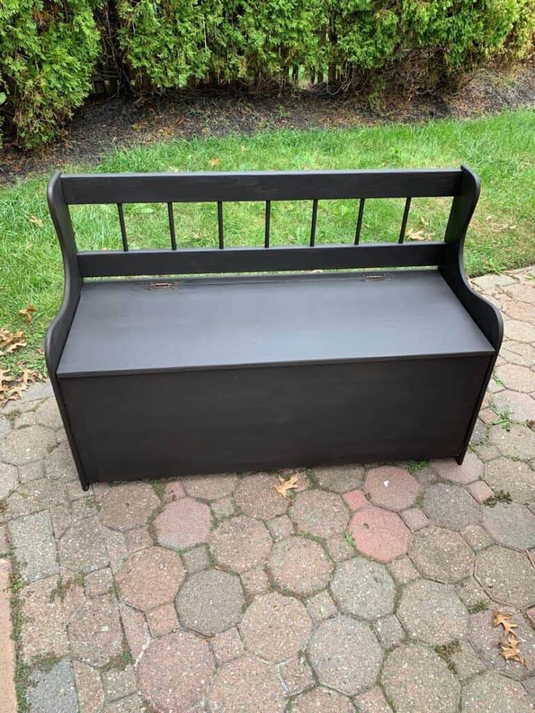 Vintage Storage Bench Makeover - The Honeycomb Home