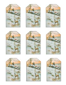 Vintage Christmas Gift Tags - Free Printables - The Honeycomb Home