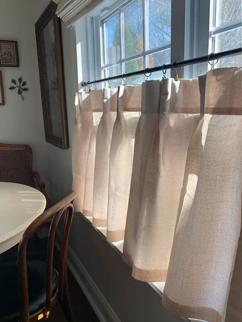 How To Make Cafe Curtains Without Sewing - The Honeycomb Home