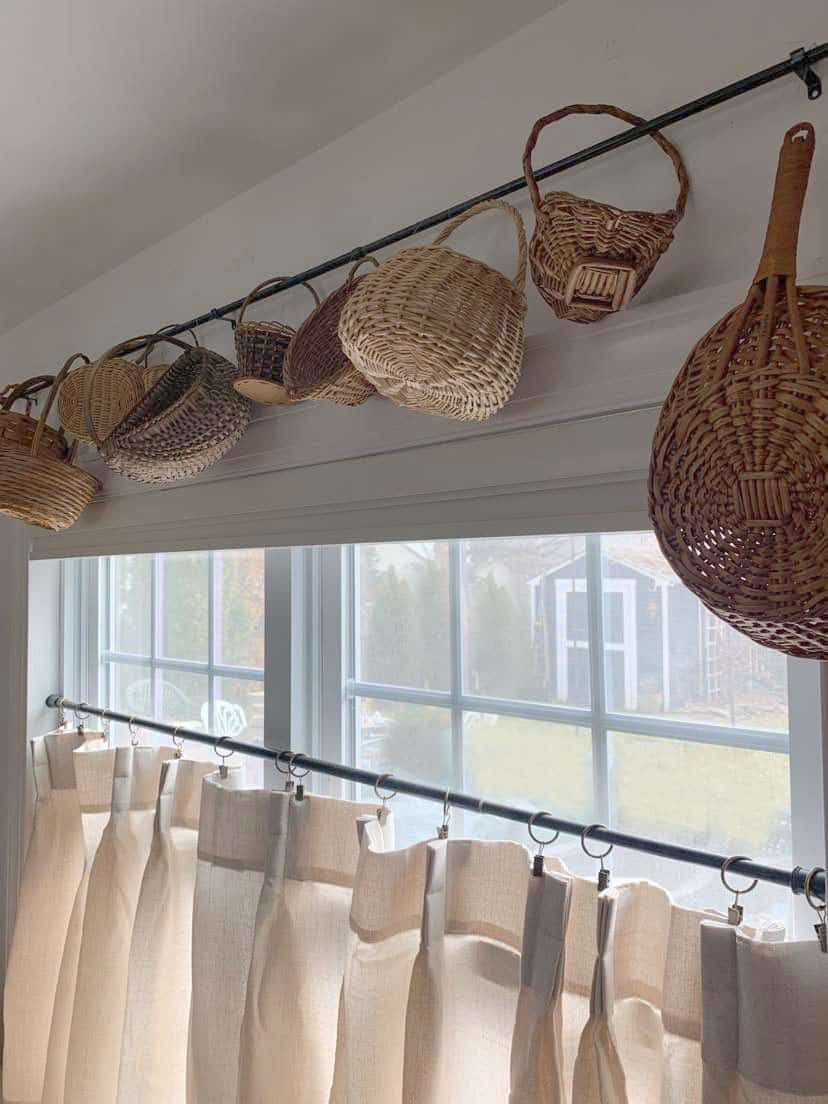 Simple Shades With Cafe Curtains - The Honeycomb Home