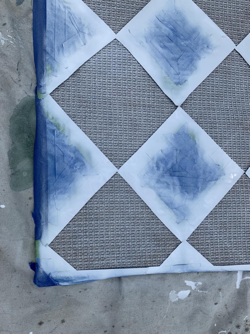 Diamond Jute Rug DIY - The Honeycomb Home