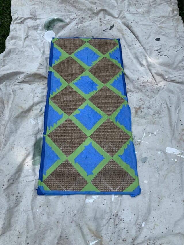 Diamond Jute Rug DIY - The Honeycomb Home