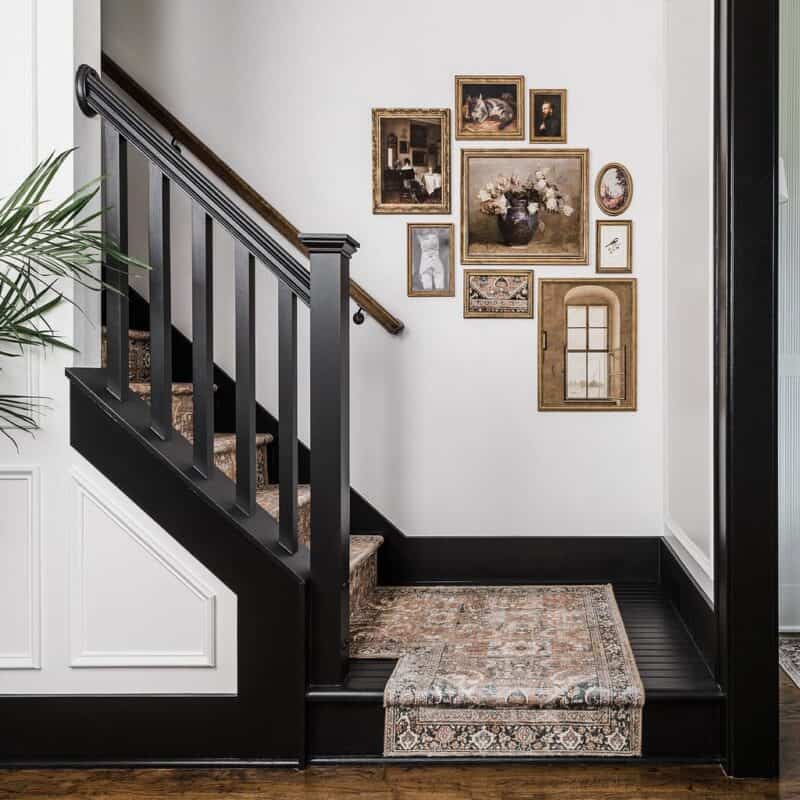 21 Staircase Makeover DIY Ideas (For All Skill Levels) - The Honeycomb Home