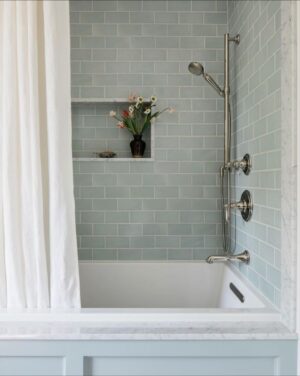 Bathtub Shower Combo Tile Ideas - The Honeycomb Home