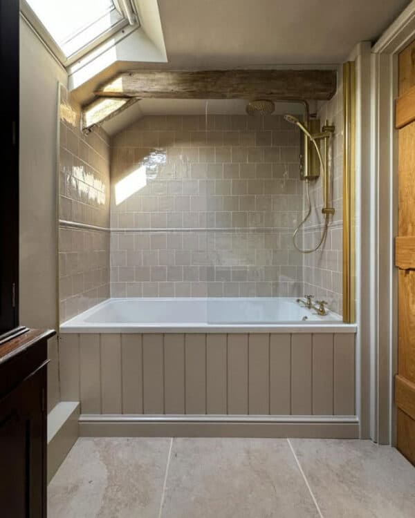 Bathtub Shower Combo Tile Ideas - The Honeycomb Home