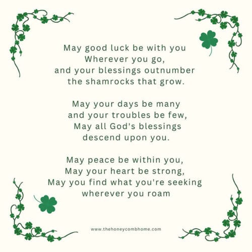St Patrick's Day Prayers - The Honeycomb Home