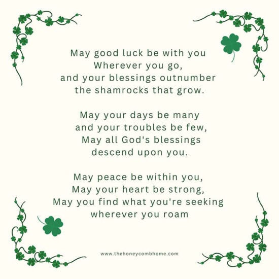 St Patrick's Day Prayers - The Honeycomb Home