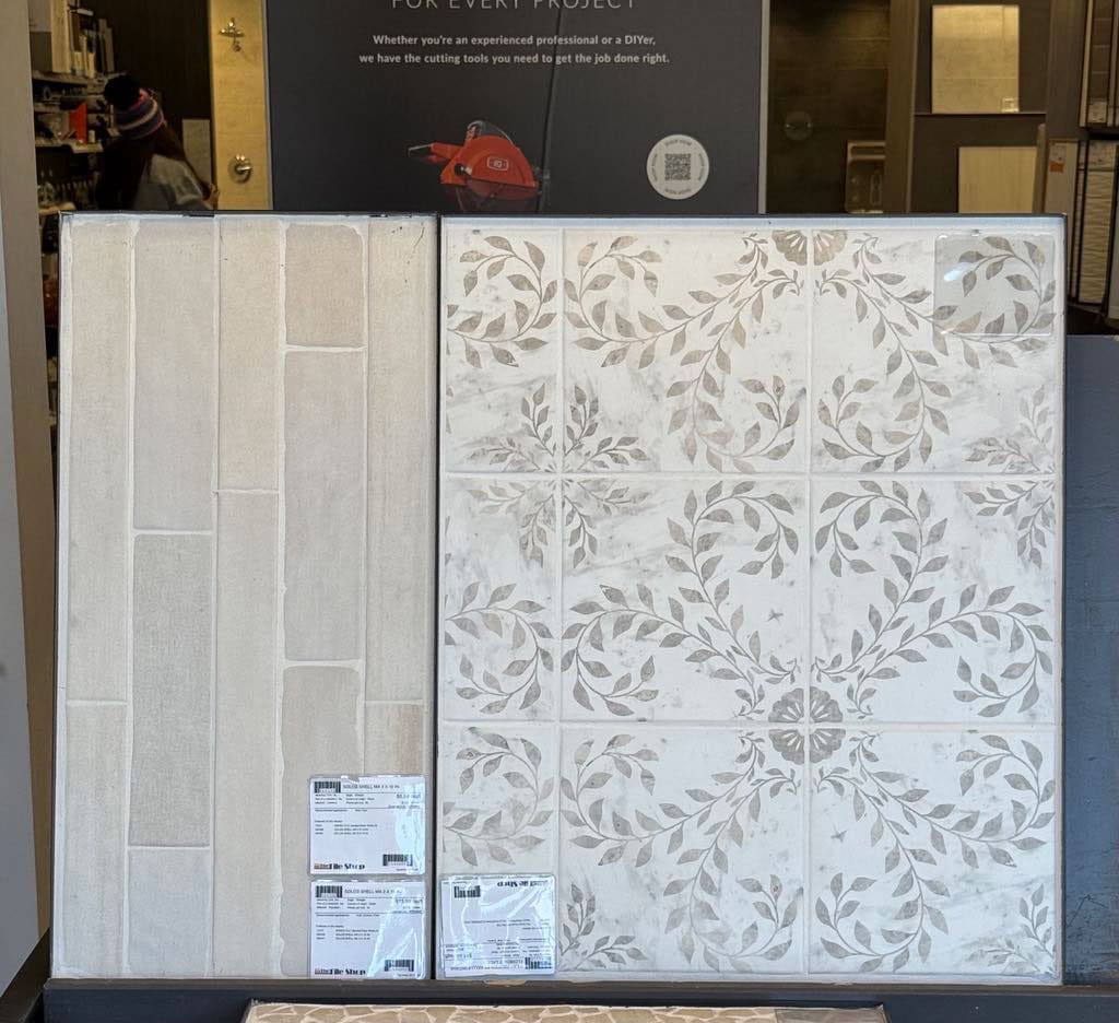 Our Walk In Shower Tile Design - The Honeycomb Home